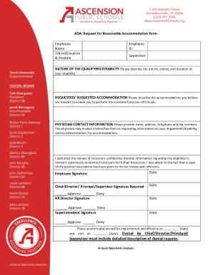Fillable Online ADA Employee Request for Accommodations Fax Email Print ...