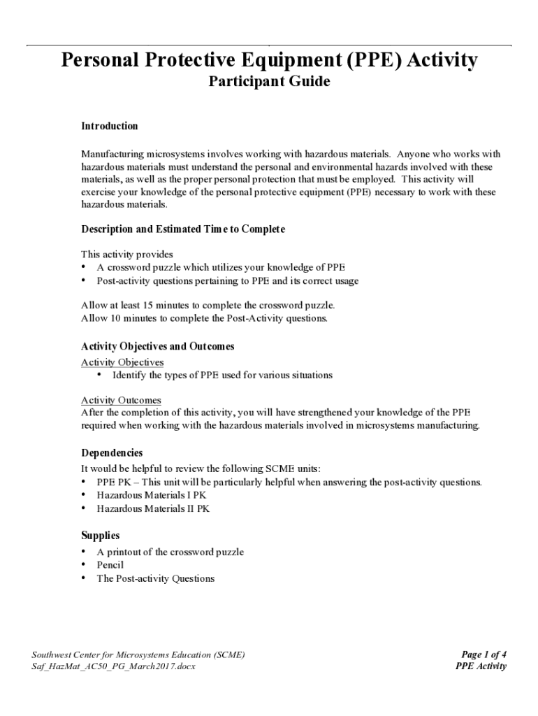 Fillable Online Personal Protective EquipmentUS EPA Fax Email Print ...