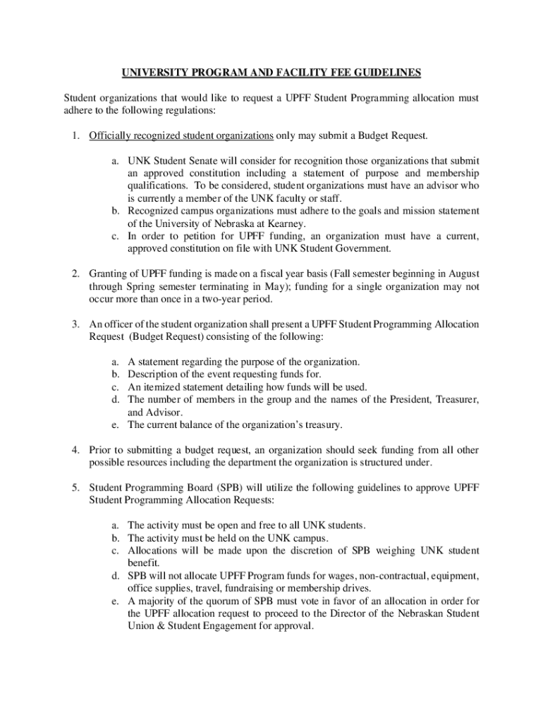 Fillable Online UPFF GUIDELINES Request Forms Fax Email Print - pdfFiller