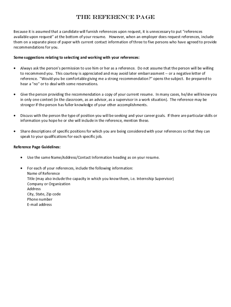 Fillable Online Should I Add References Available Upon Request To My ...