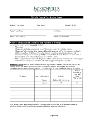 Fillable Online 2022-2023 Household Size/College Verification Form Fax ...