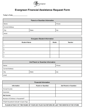Fillable Online 2022-2023 Financial Assistance Request Form Fax Email ...