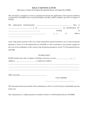 Fillable Online Attachment B: self-certificate Fax Email Print - pdfFiller