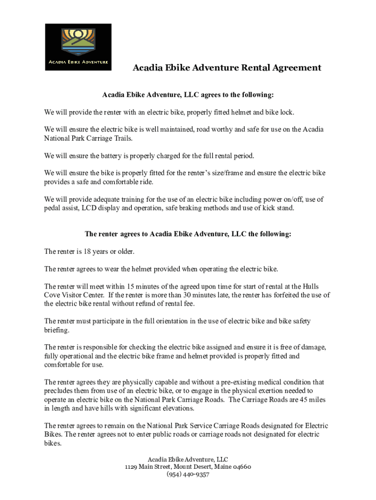 Fillable Online Rental-Agreement-and-Acknowledgement-of-Risk. ... Fax Email Print - pdfFiller