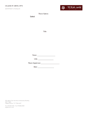 Fillable Online liberalarts tamu Cover-Page-Form-for-Thesis-Options.pdf ...