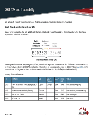 Fillable Online Twentyfive years later: has ISBT 128 fulfilled its ...
