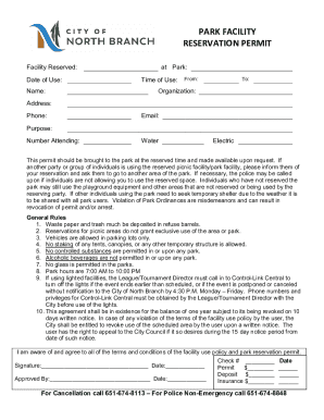 Fillable Online Request a Facility or Field Use Permit Fax Email Print ...