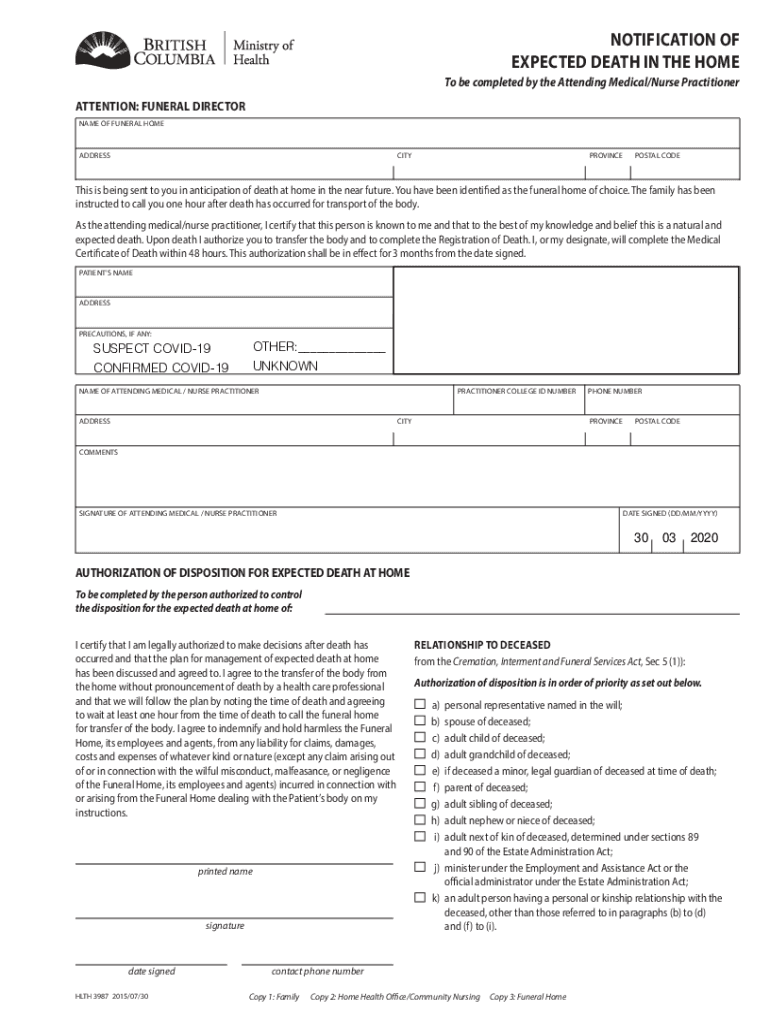 Fillable Online med-fom-fpit sites olt ubc Expected Death in the Home ...
