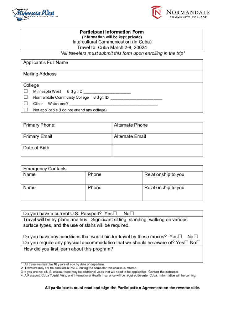 Fillable Online Can US Citizens Travel to CubaCuba Entry Requirements ...