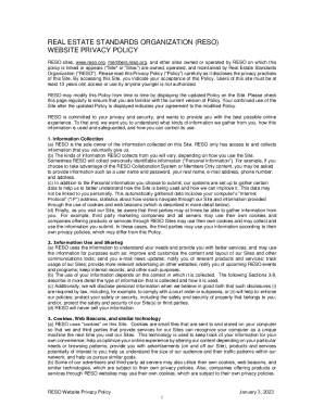 Fillable Online Real Estate Standards Organization: RESO Fax Email ...