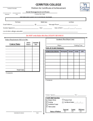 Fillable Online Retail Management Certificate: Home Fax Email Print - pdfFiller