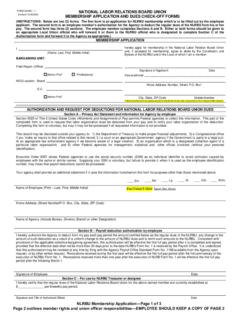 Fillable Online FORM NLRBU - 1 Fax Email Print - pdfFiller