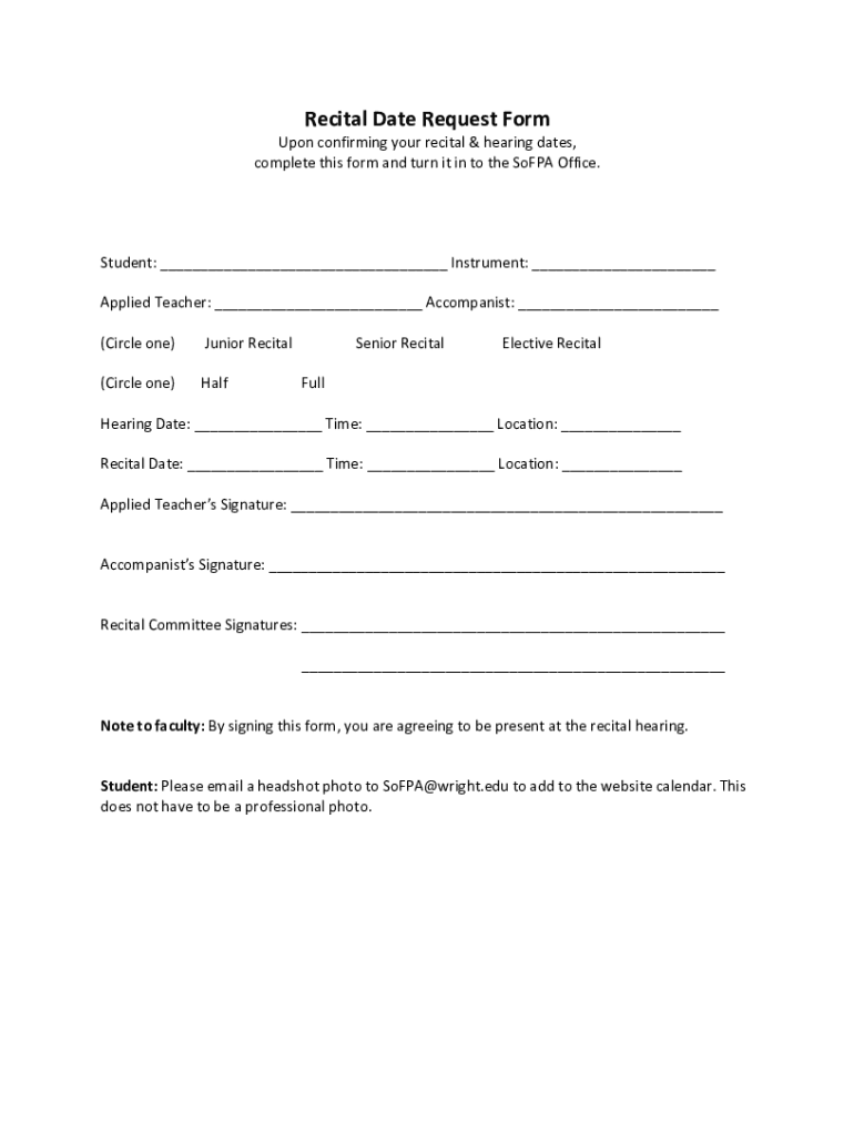 Fillable Online liberal-arts wright Recital Date Request Form.docx Fax ...