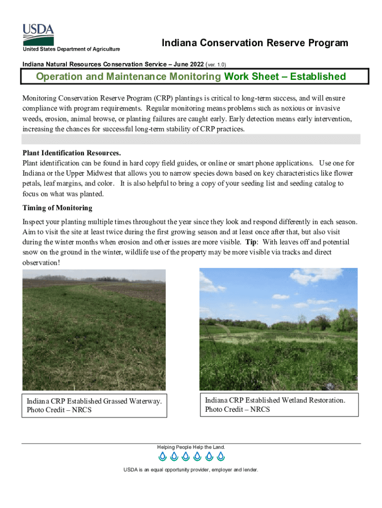 Fillable Online Operation and Maintenance Monitoring Work SheetNew ...