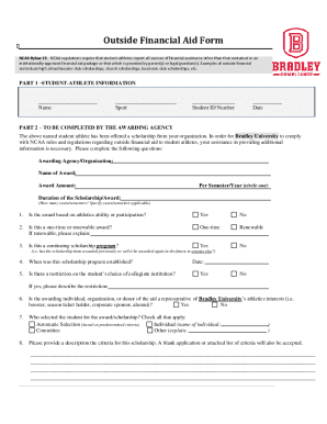 Fillable Online Outside Financial Aid Form Fax Email Print - pdfFiller