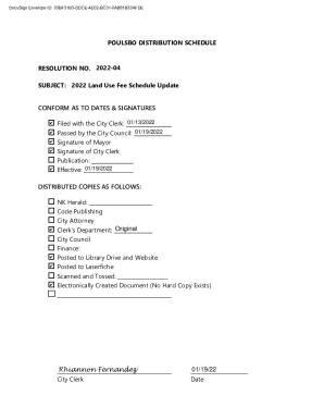 Fillable Online Land Use Fee Schedule Update Fax Email Print - pdfFiller