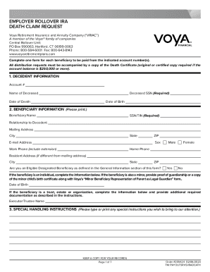Fillable Online VOYA Death Claim Form Fax Email Print - pdfFiller