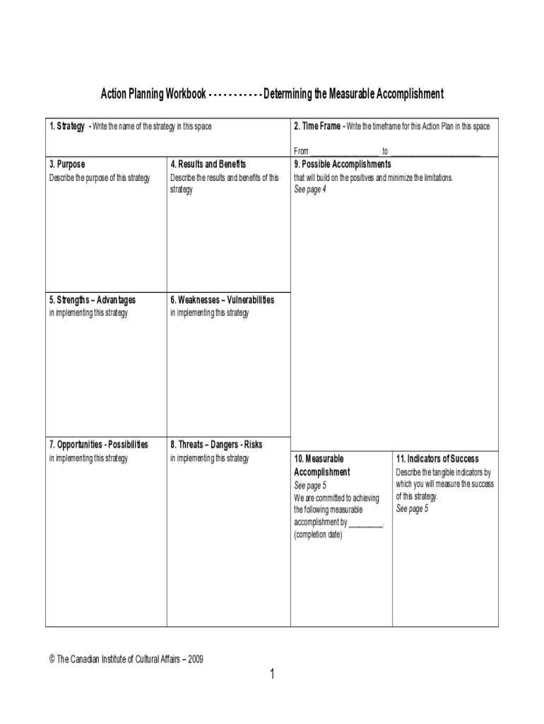 Fillable Online strategic plan worksheet vision statement Fax Email ...
