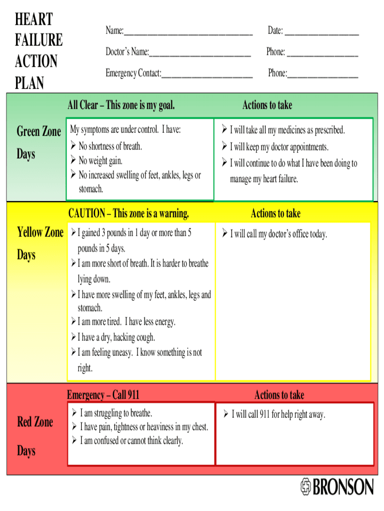 Fillable Online Your action plan for heart failure with preserved ejection ... Fax Email Print ...