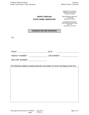 Fillable Online Evidence Return Inventory Form 2-5-18.docx Fax Email ...