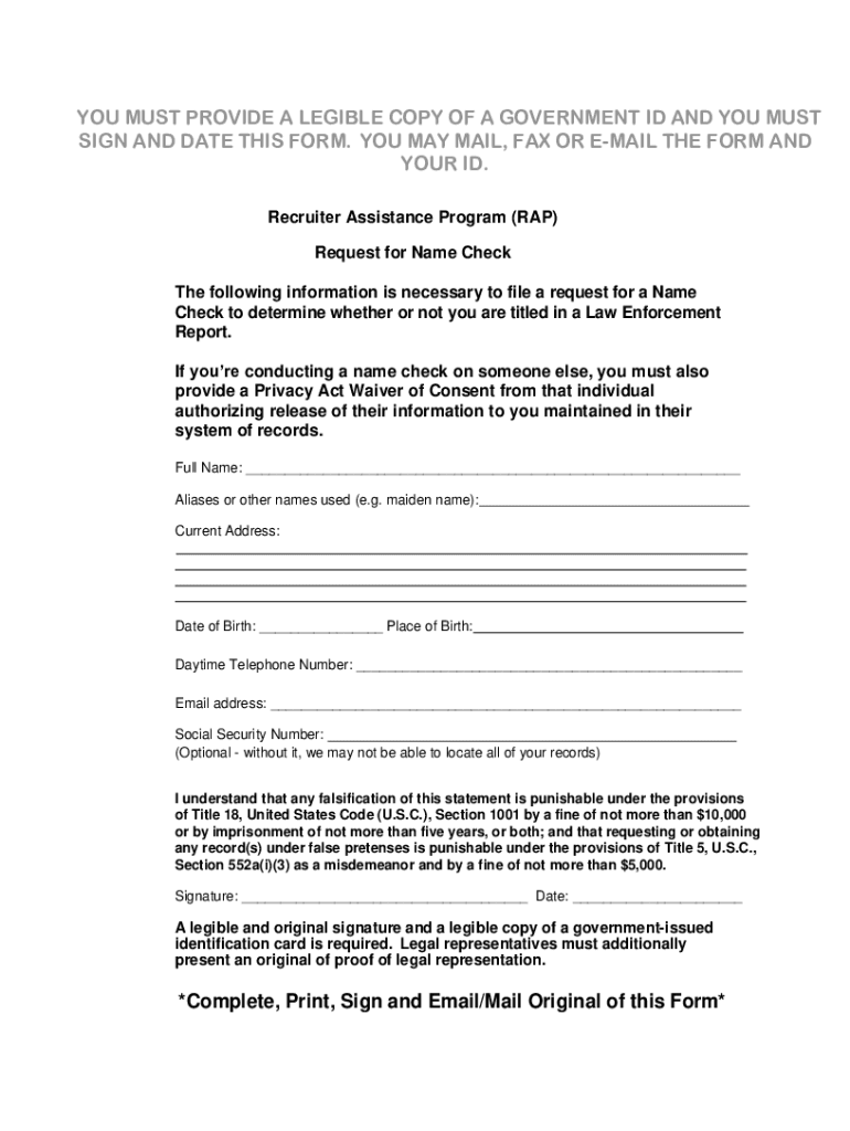 Fillable Online you must provide a legible copy of a government id and ...