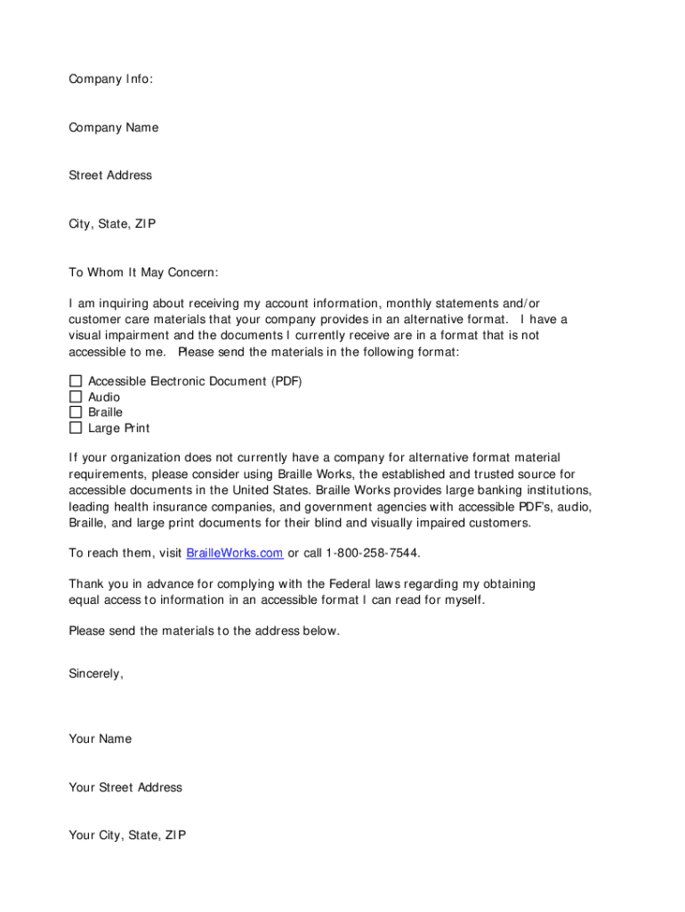 Fillable Online Request for Accessible Materials. Request for Accessible Healthcare Insurance ...