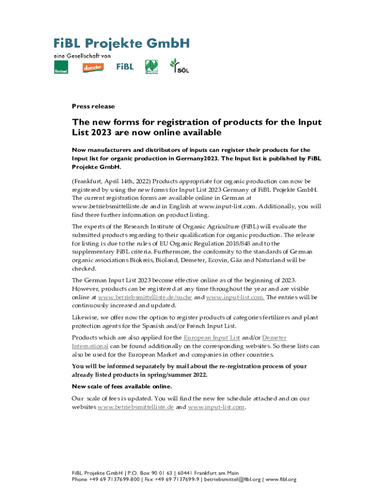 Fillable Online The new forms for registration of products for the ...