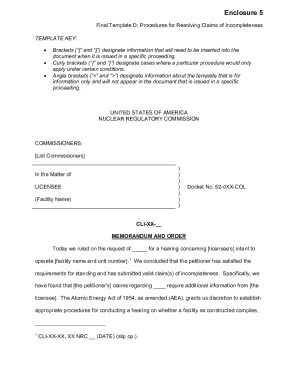 Fillable Online Procedures For Resolving Claims of Incompleteness Fax Email Print - pdfFiller