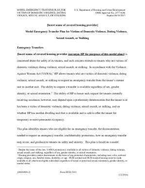 Fillable Online VAWA Emergency Transfer Plan HUD form 5381 Fax Email ...