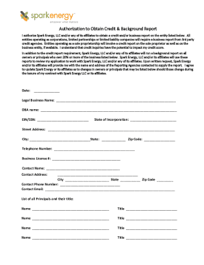 Fillable Online Authorization to Obtain Credit Report Sample Clauses ...