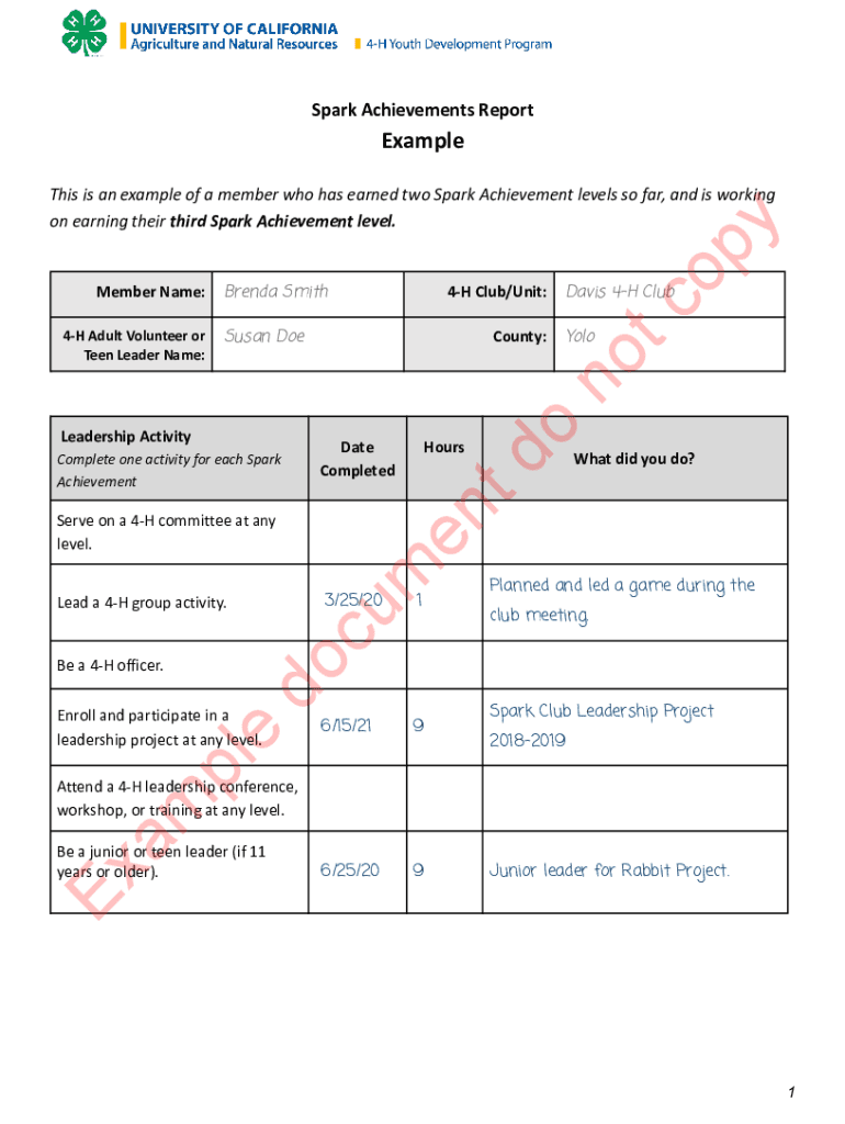 Fillable Online Sparks Example Form Fax Email Print - pdfFiller