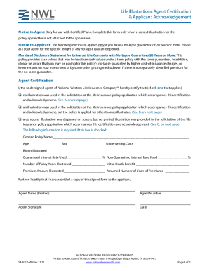Fillable Online Life Insurance Illustrations 101: What You Need to Know ...