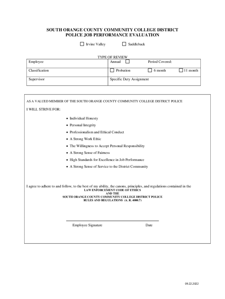 Fillable Online Police Evaluation Form Fax Email Print - pdfFiller
