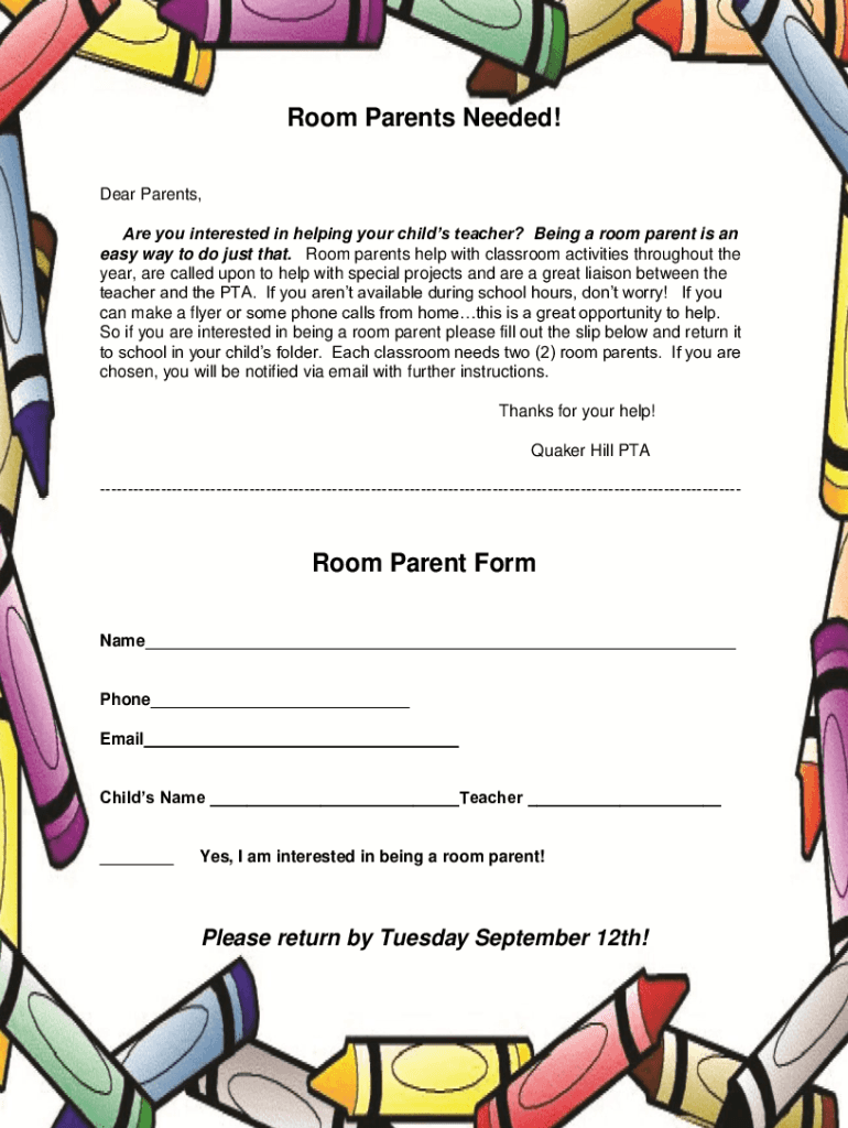 Fillable Online The Step-By-Step Guide to Being Room Parent Fax Email ...