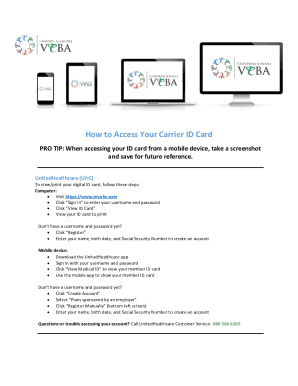 Fillable Online How to Access Your Carrier ID Card Fax Email Print ...