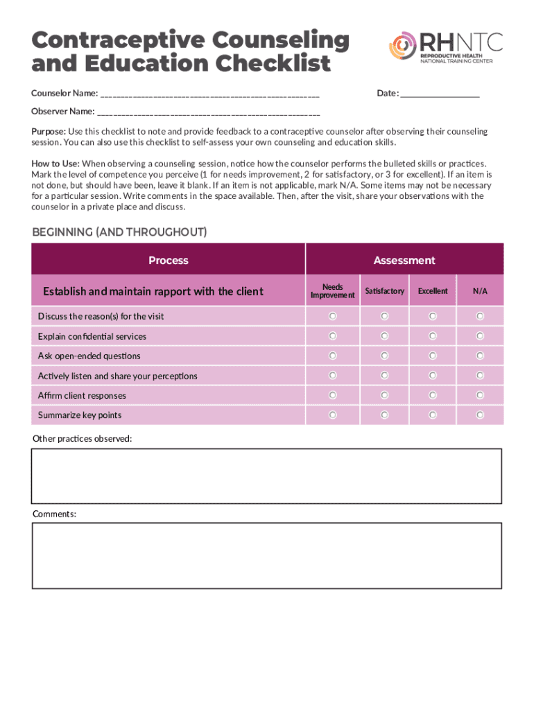 Fillable Online MODULE 3: COUNSELING FOR FAMILY PLANNING ... Fax Email ...