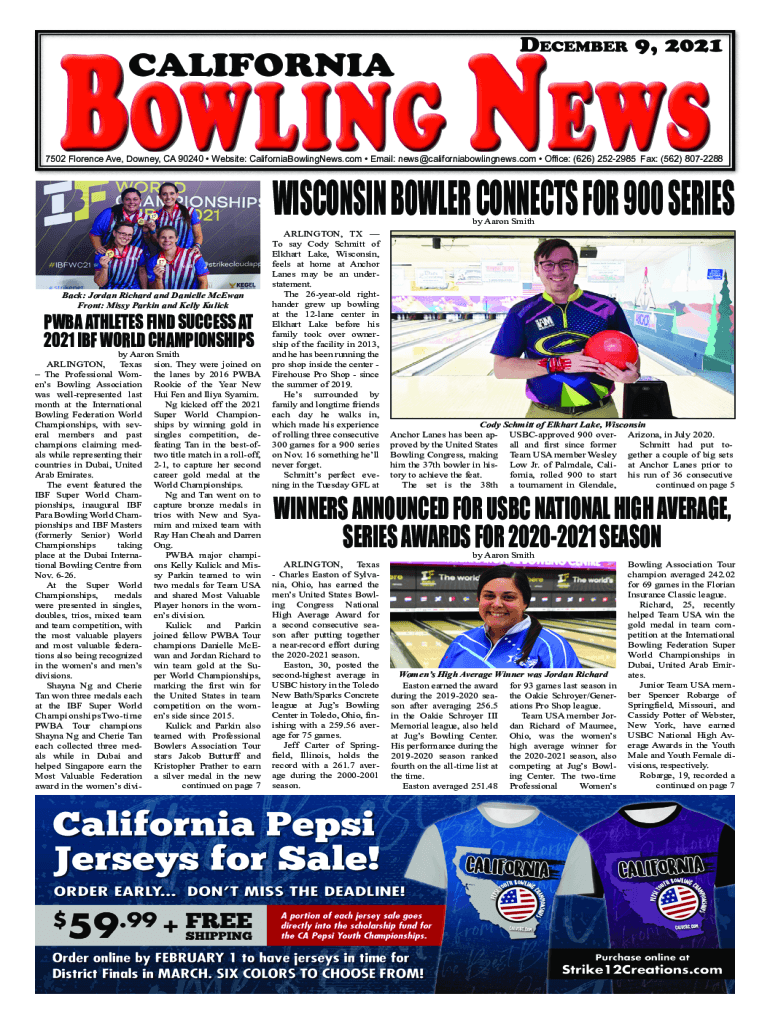 Fillable Online WISCONSIN BOWLER CONNECTS FOR 900 SERIES Fax Email ...