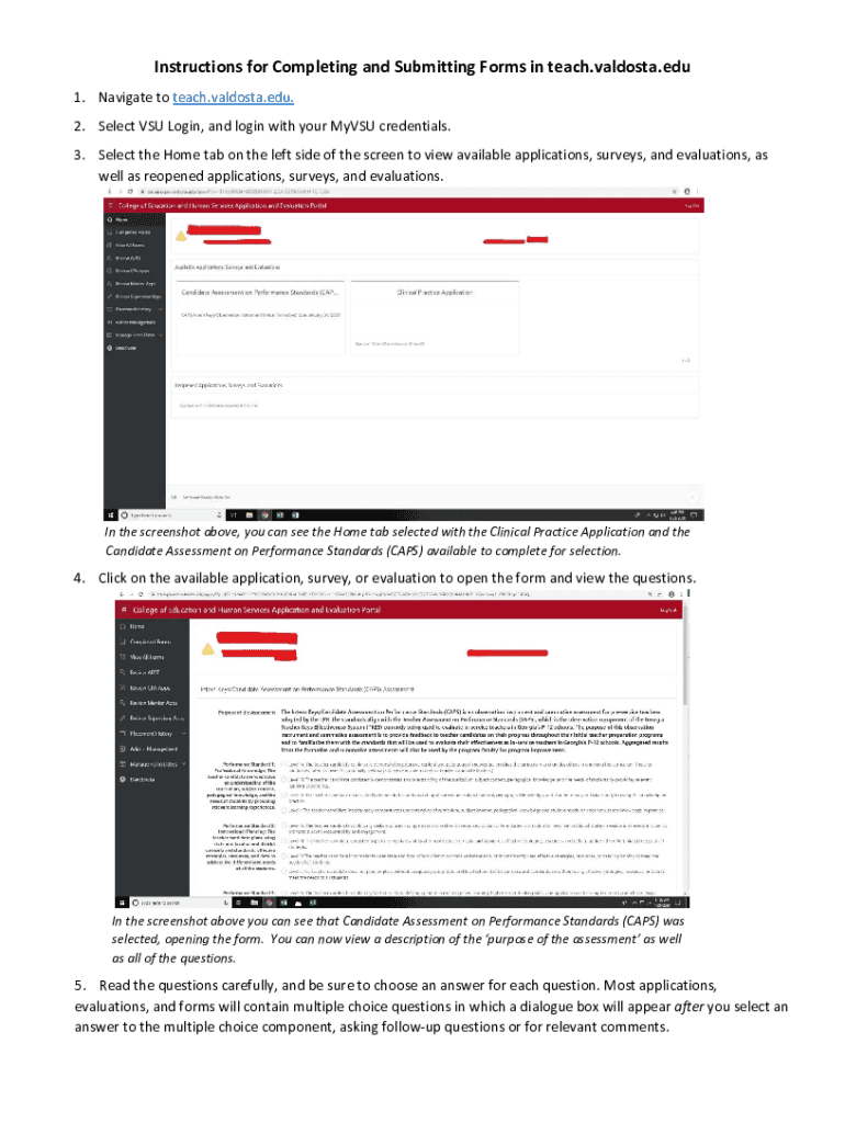 Fillable Online Instructions for Completing and Submitting Forms in teach. ... Fax Email Print ...