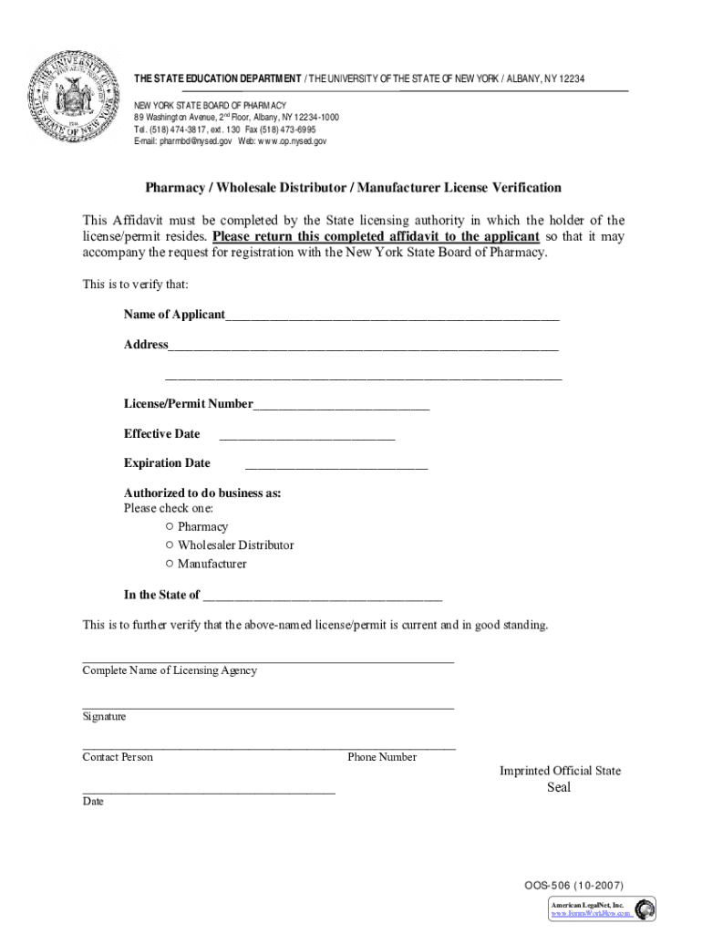 Fillable Online new york state board of pharmacy inspection checklist ...