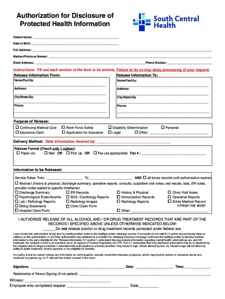 Fillable Online medical-records-release-authorization-1.pdf Fax Email Print - pdfFiller