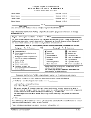 Fillable Online Verification of Residency Form 19-20 - FINAL.docx Fax ...