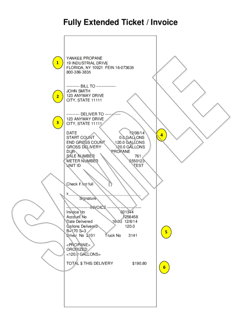 Fillable Online Fully Extended Ticket / Invoice Fax Email Print - pdfFiller