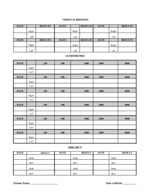 Fillable Online Sloan Letters Distance Chart Vision Screening Procedure ...
