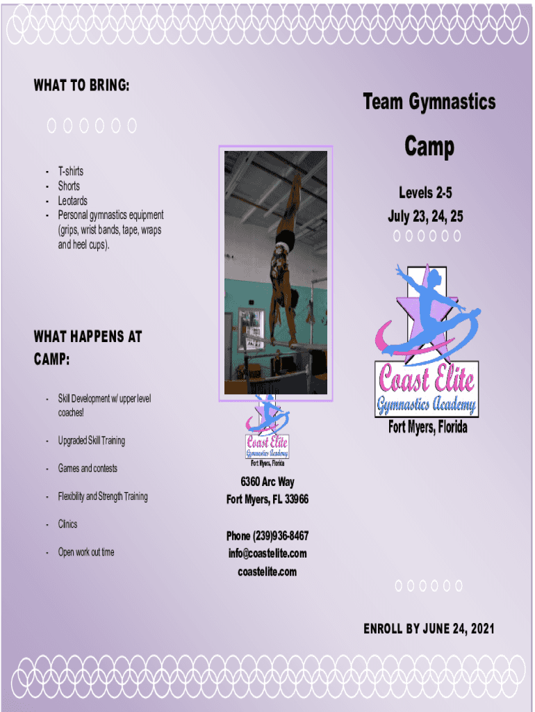 Fillable Online The Gymnastics Gear your Gymnast Needs by Level Fax Email Print - pdfFiller