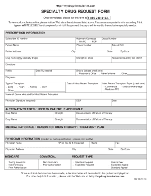 Fillable Online Preauthorization/Non Formulary Drug Request Form Fax ...