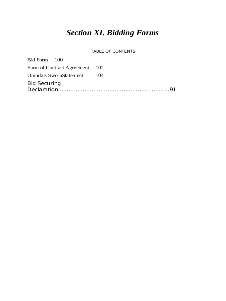 Bid Securing DeclarationPDFAffidavitNotary Public Doc Template | pdfFiller