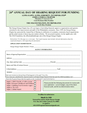 Fillable Online 24 ANNUAL DAY OF SHARING REQUEST FOR FUNDING Fax Email ...