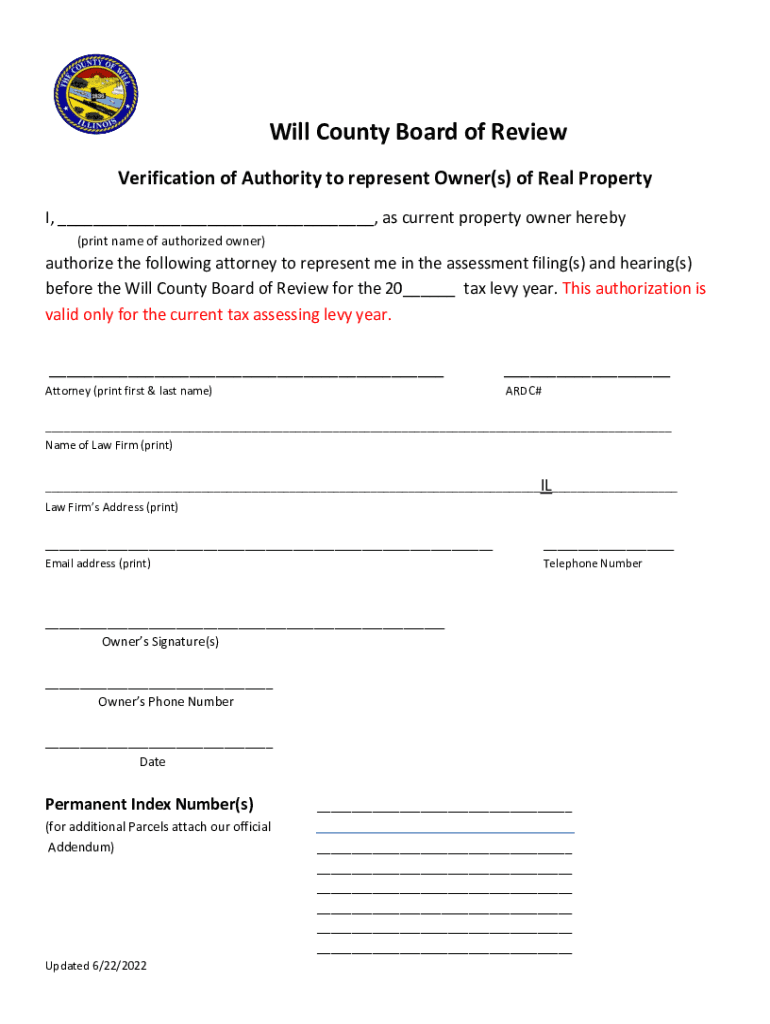 Fillable Online 2022 Attorney Authorization Form Fax Email Print ...