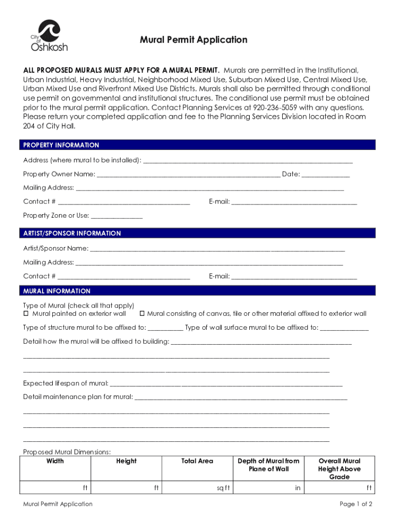 Fillable Online 6.04.3925 - Art mural permit application and review procedures. Fax Email Print ...