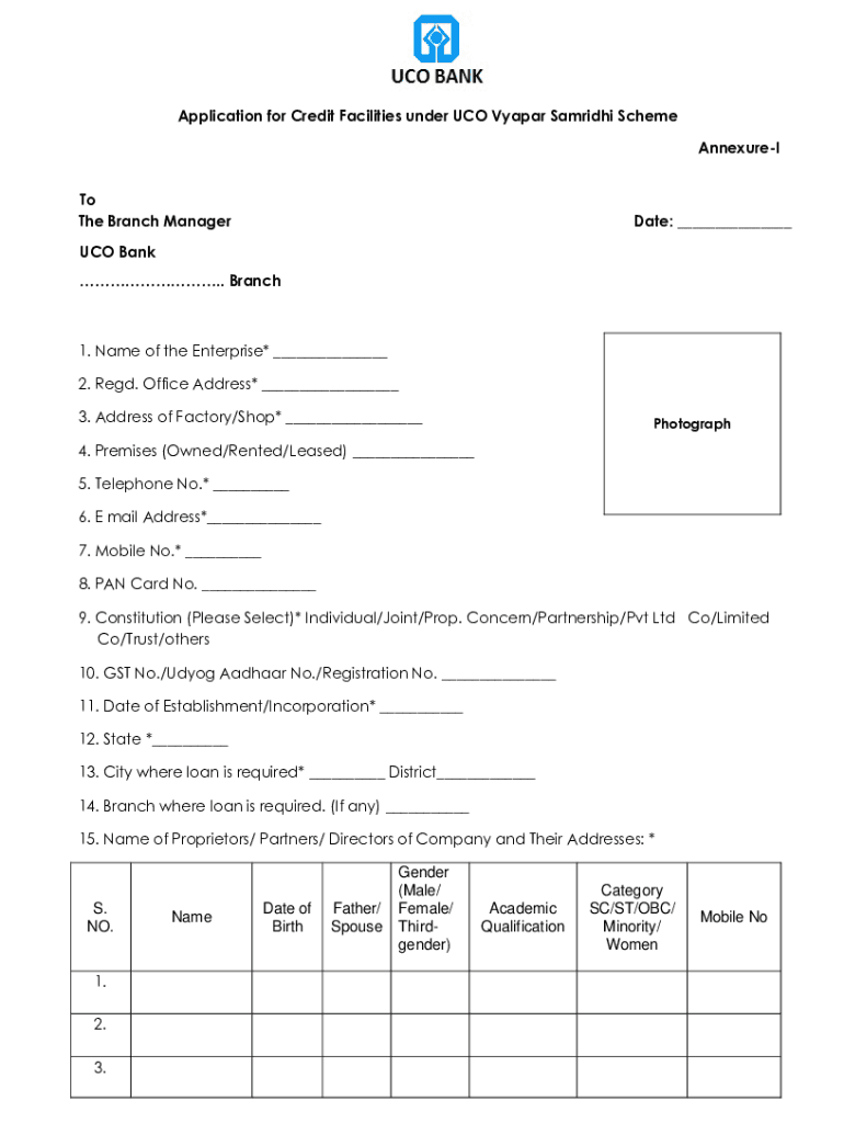 Fillable Online Retail and MSME Loan Application Forms Fax Email Print ...